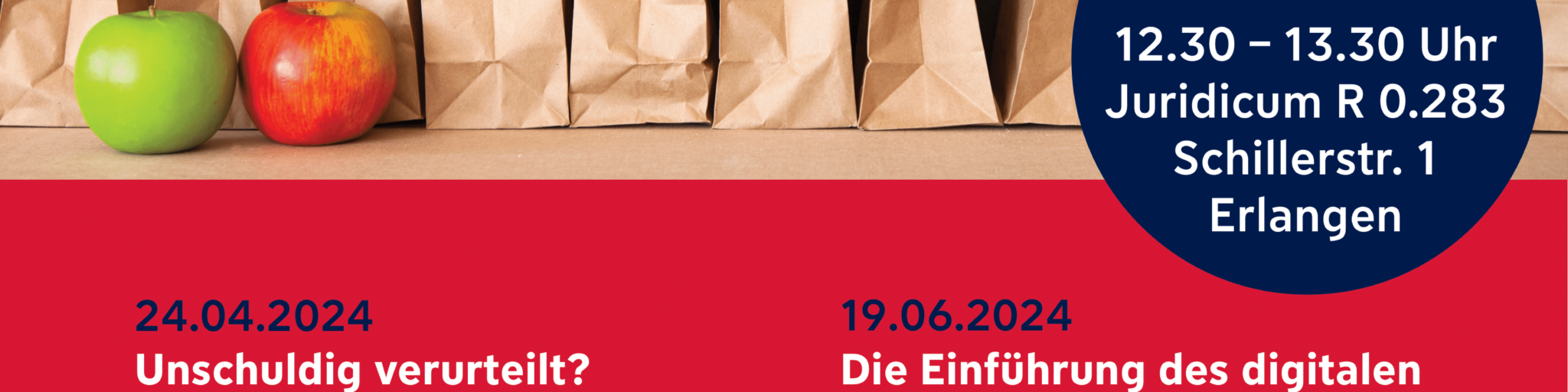 Lunchtime Lecture im Sommersemester 2024 - Fachbereich Rechtswissenschaft